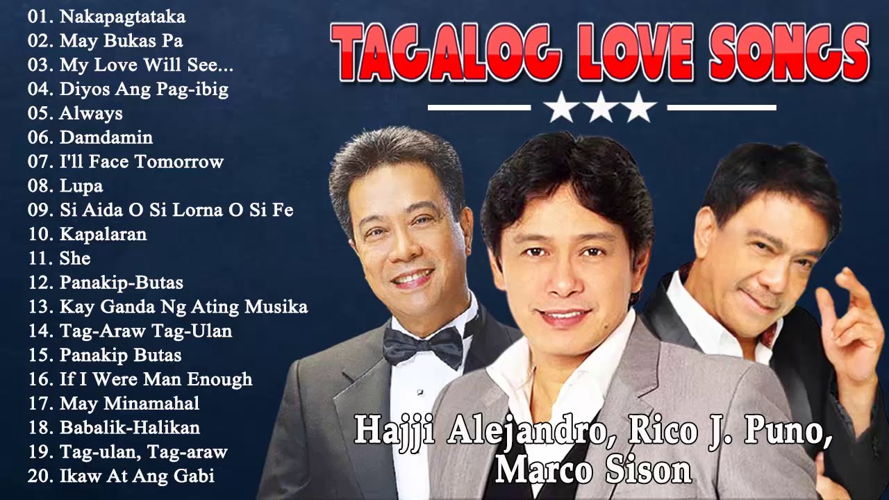 Hajji Alejandro, Rico J. Puno, Marco Sison Greatest HITS - NOSTOP Songs ...