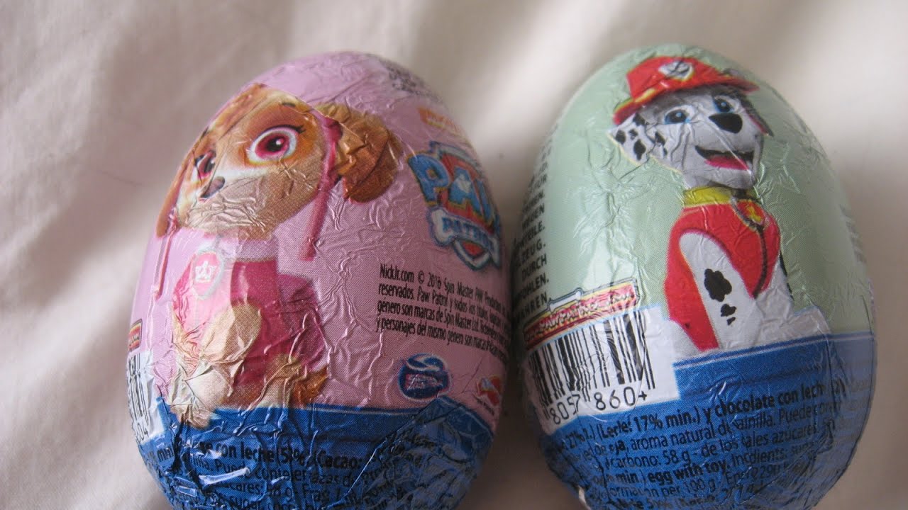 Paw patrol chocolate surprise eggs - YouTube