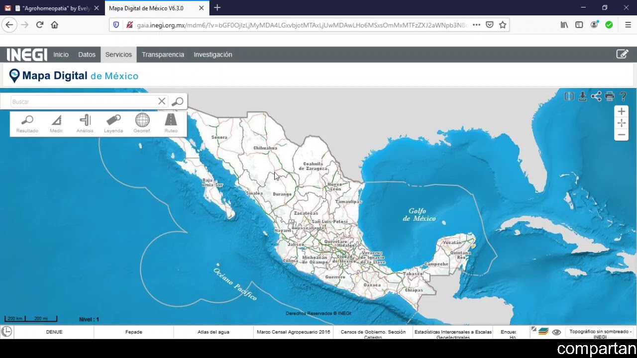 Cargar capas mapa digital de México en línea - YouTube