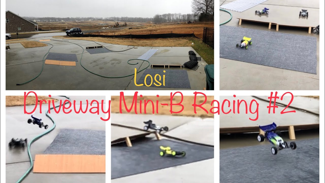Driveway RC track, Losi Mini-B racing weekend II. - YouTube