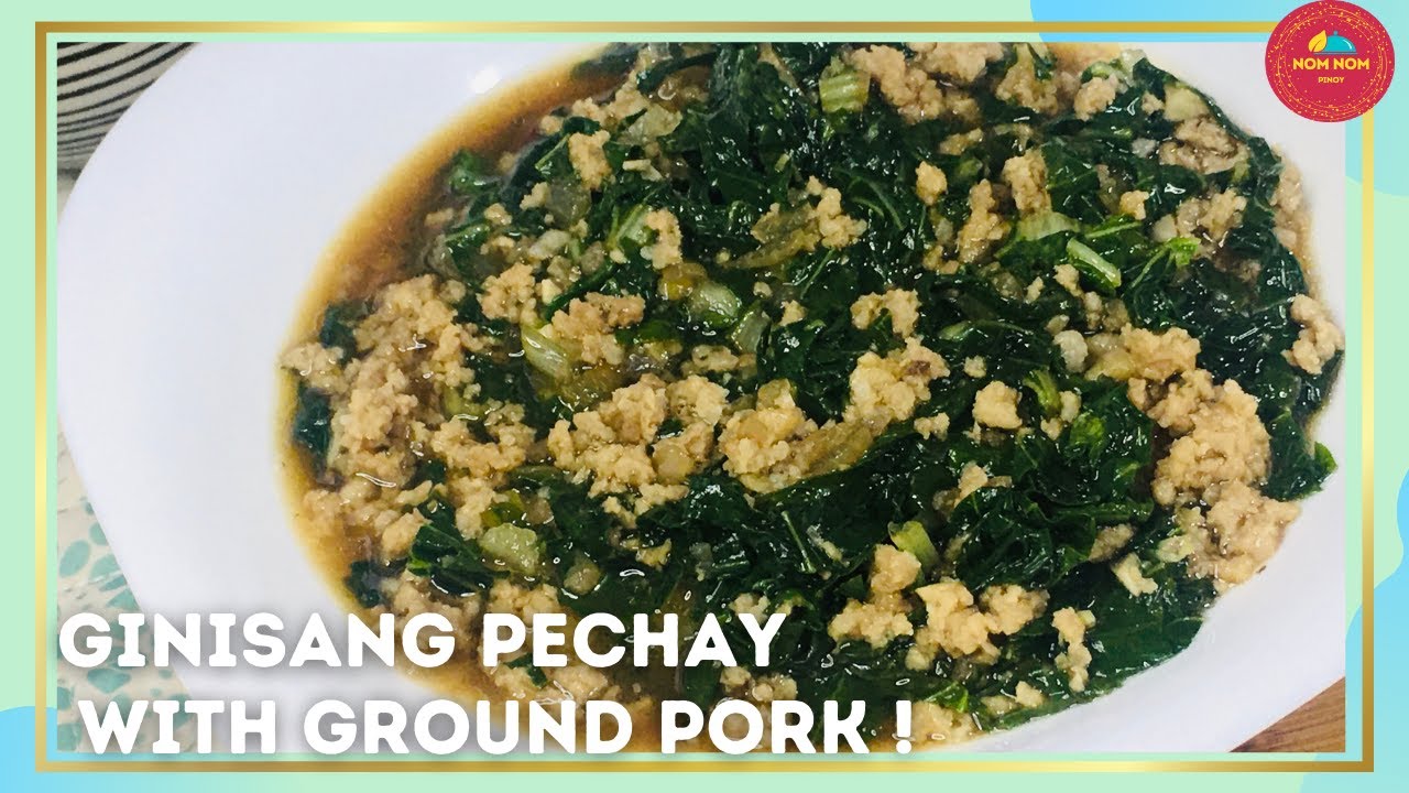 Ginisang Pechay with Ground Pork! (Sauteed Pechay with Ground Pork ...
