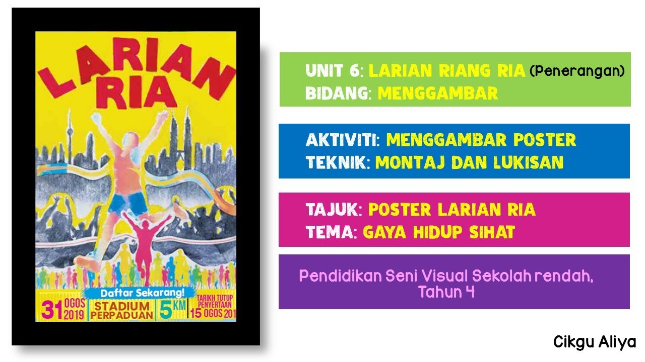 PSV Tahun 4|| Unit 6: Poster Larian Ria (Penerangan + Bahasa Seni ...