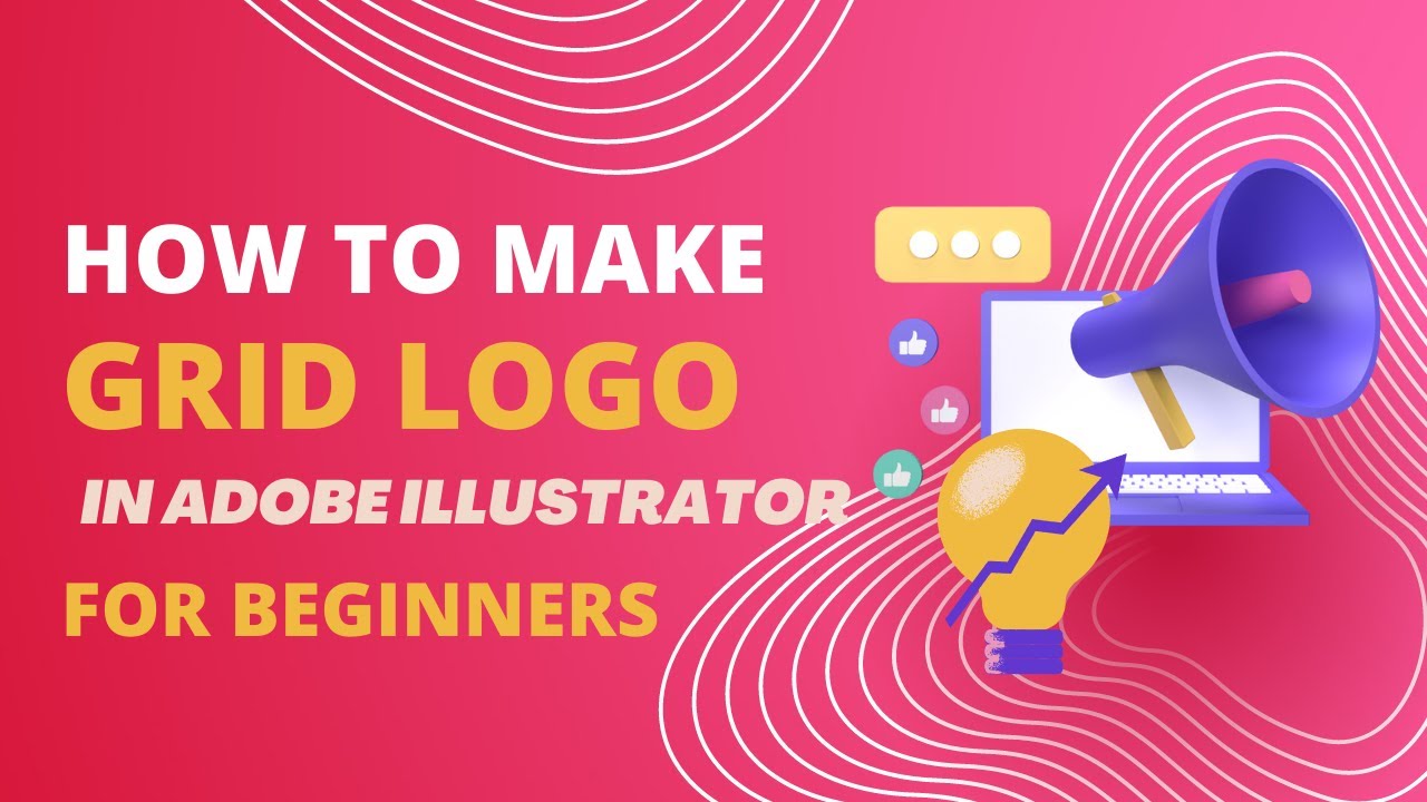 How to make grid system logo in Adobe Illustrator 2022 - YouTube