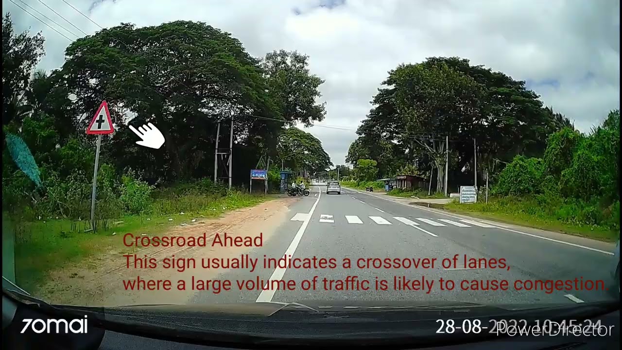 Road Signs Series : Crossroads Ahead Sign - YouTube