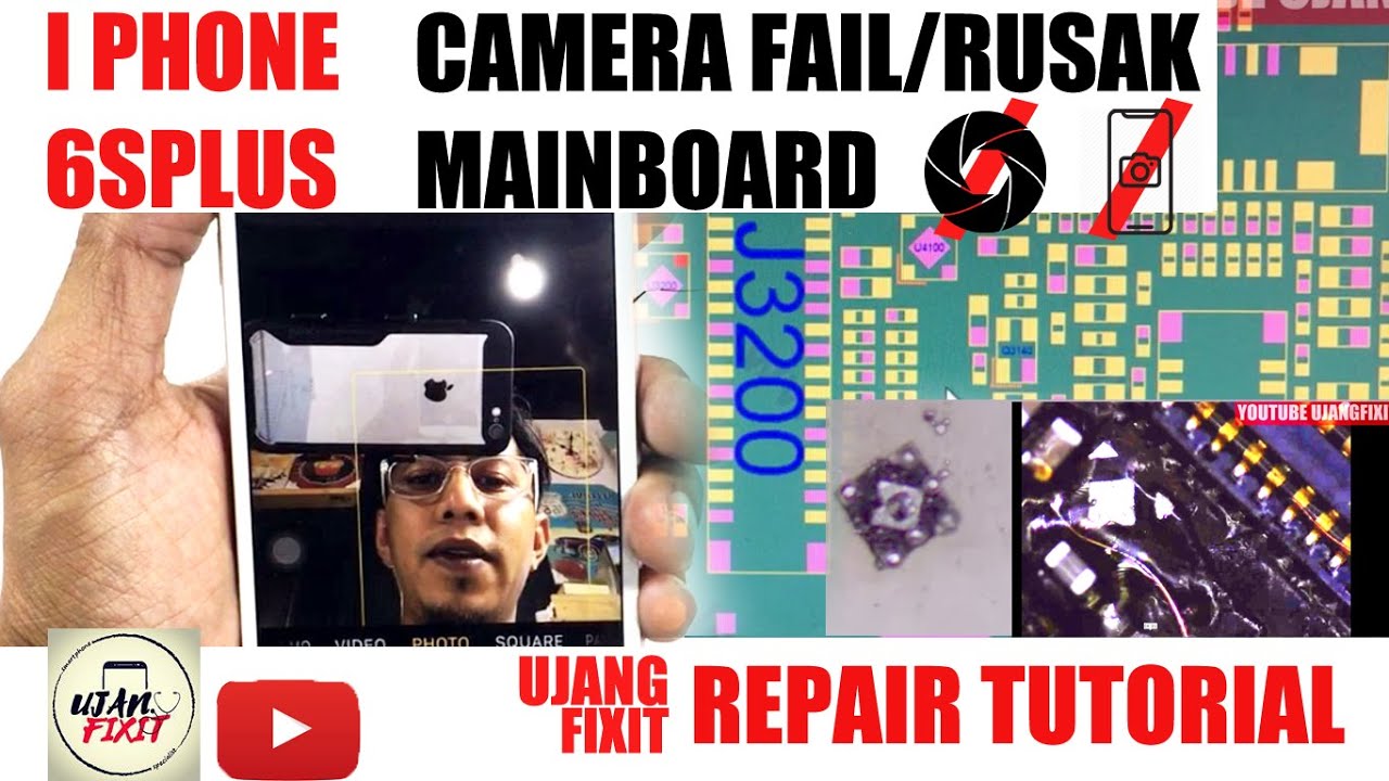 how to repair iphone 6s plus camera fail / ip6s plus camera blank mainboard repair tutorial ...