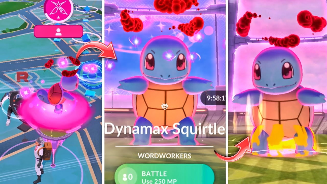 1st time Dynamax Squirtle Raid in Pokemon go. - YouTube