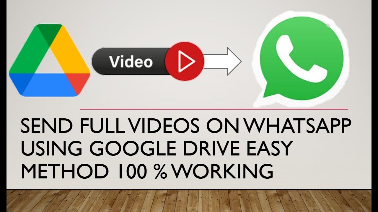 How To send Full Videos using Google Drive in WhatsApp - YouTube