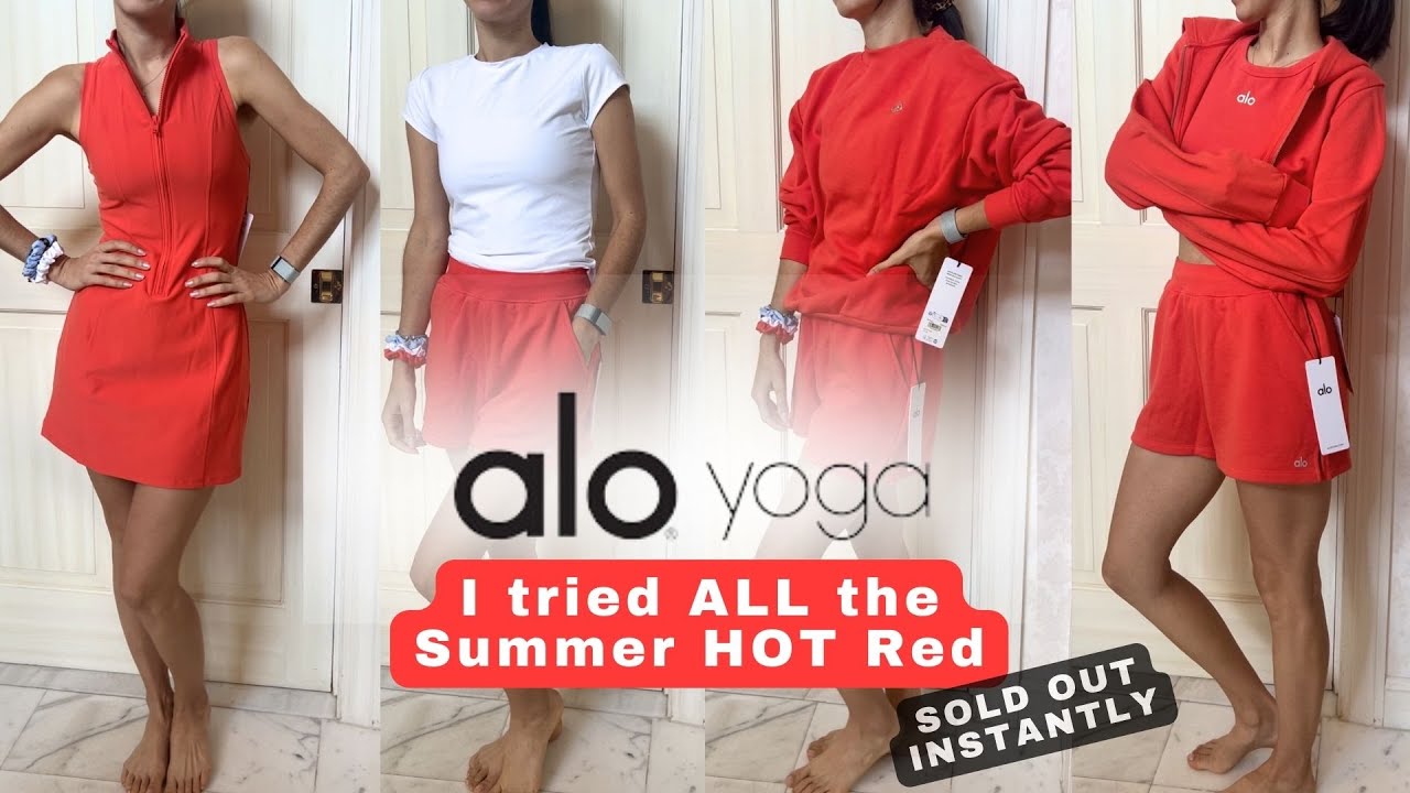 $500 Alo Yoga HAUL | RED HOT SUMMER COLLECTION | The Fashion Try On ...