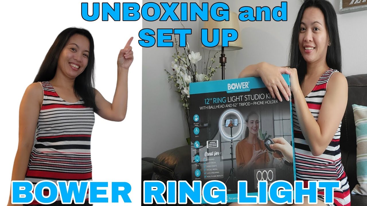 BOWER 12" RING LIGHT STUDIO KIT UNBOXING AND SET UP #bowerringlight # ...