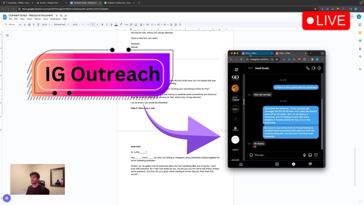Live SMMA Instagram Outreach | Episode #5 | Road to $10K per month ...