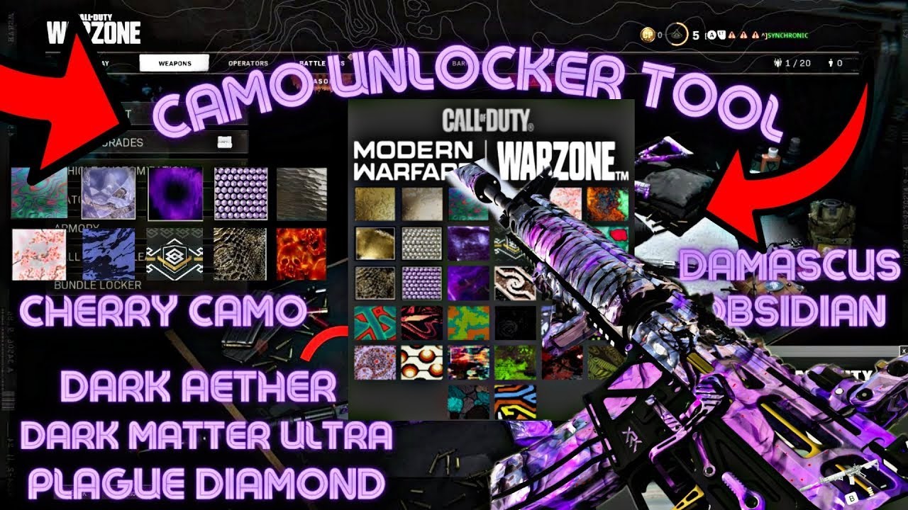 COD WARZONE EQUIP ANY CAMO! DM ULTRA ON MW GUNS, DAMASCUS ON CW GUNS ...