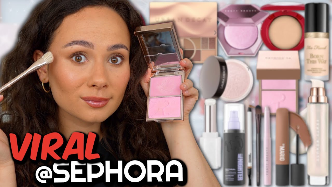 I TRIED THE NEWEST VIRAL MAKEUP AT SEPHORA!! so you don't have.. - YouTube