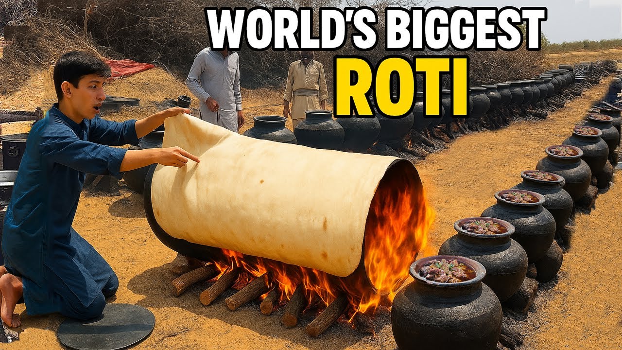 Tribal Village Feast: World's Biggest Roti & Qorma for 10,000+ Guests ...