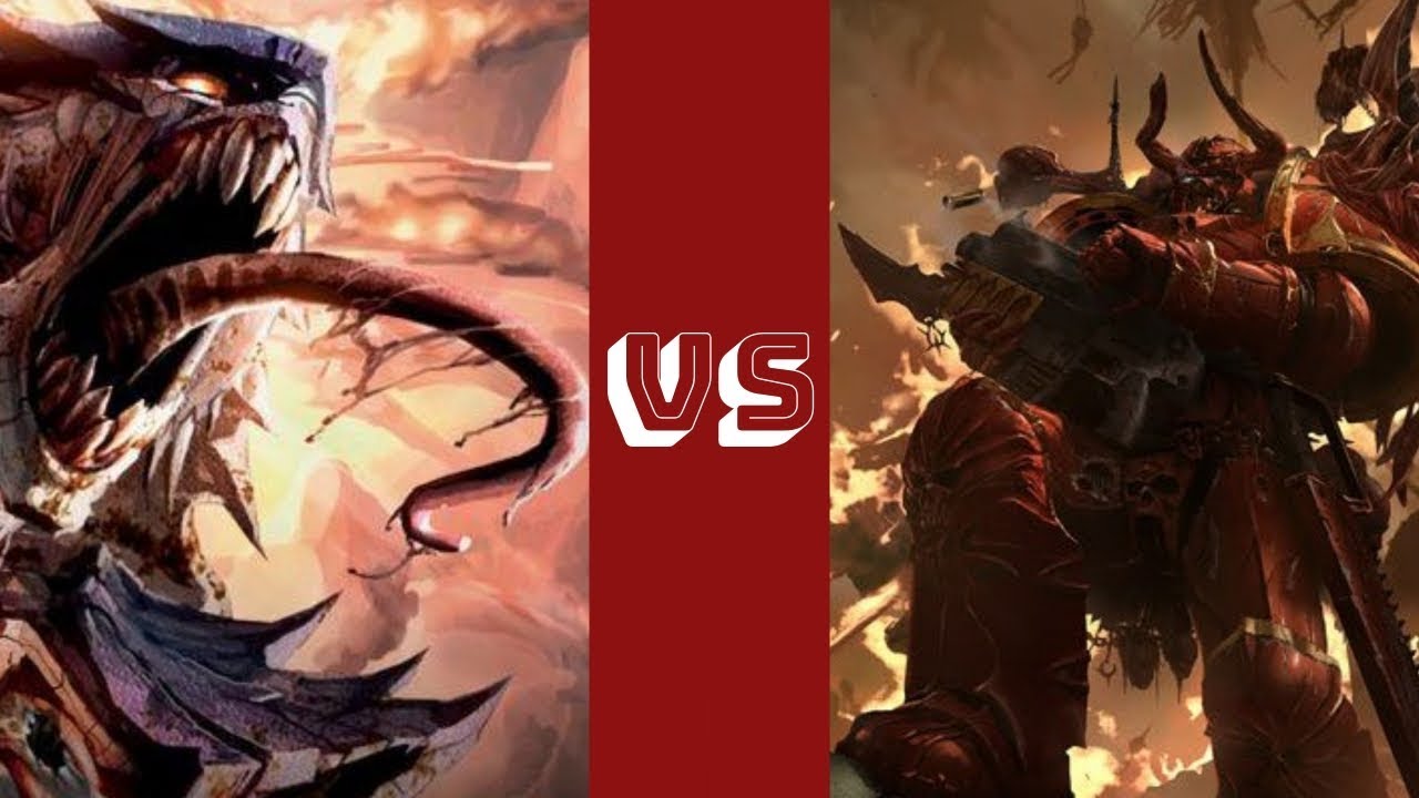 Warhammer 40K Battel Report Tyraniden VS CSM + Knights - YouTube