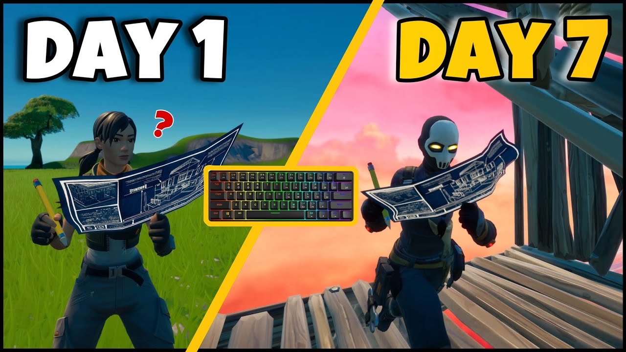 My 1 WEEK Fortnite Keyboard and Mouse Progression! (Controller to KBM ...