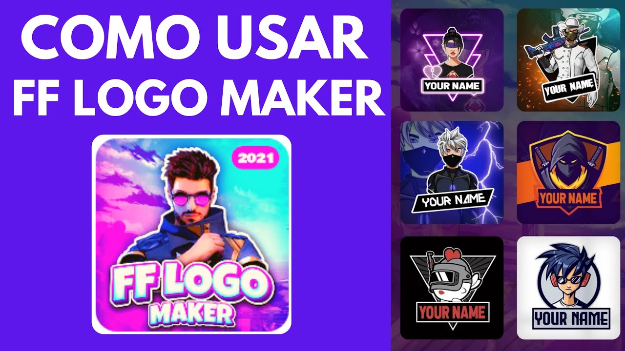 COMO USAR O APLICATIVO FF LOGO MAKER no CELULAR | Criar Logo de Free ...