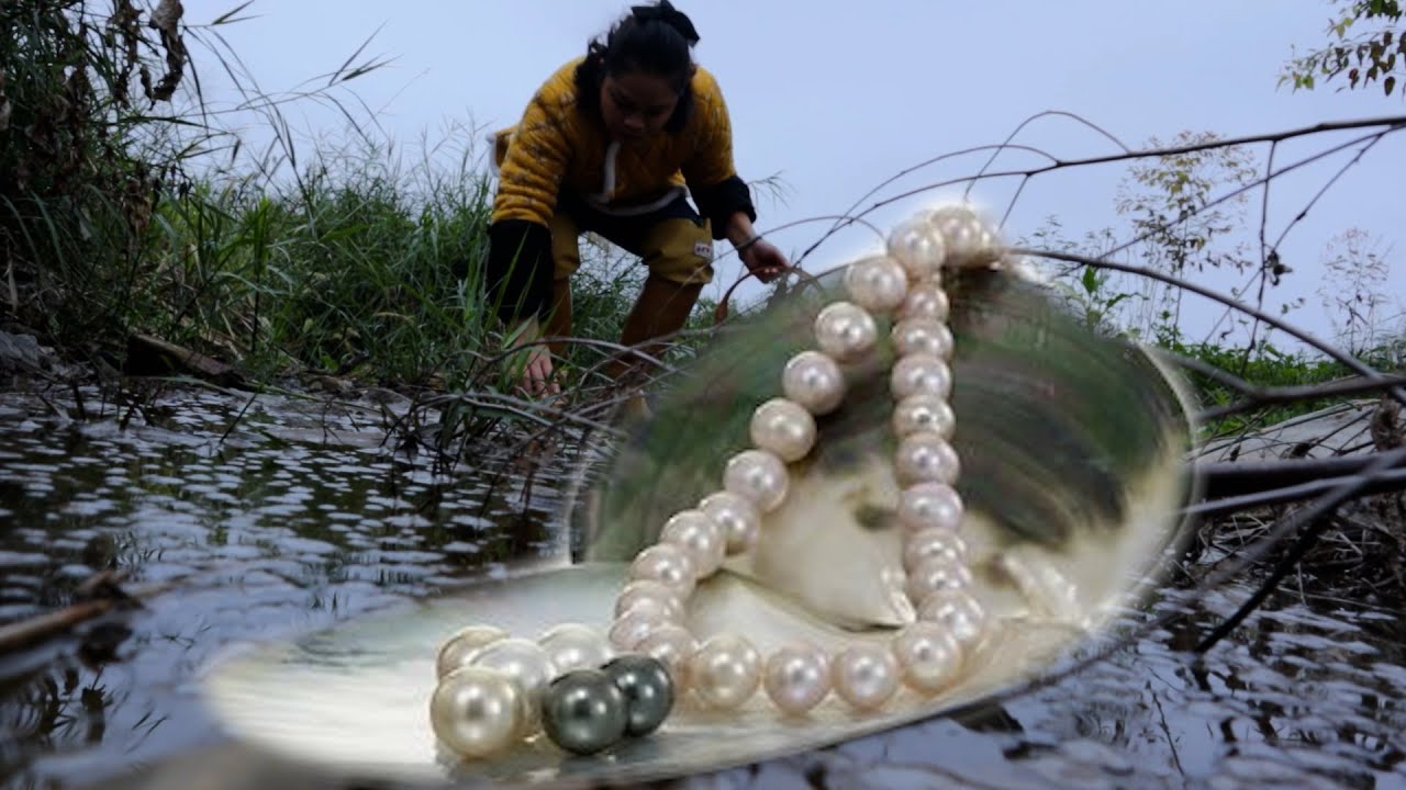 Mysterious Pearl Paradise: Girl Knocks Open Giant Clams in Mysterious ...