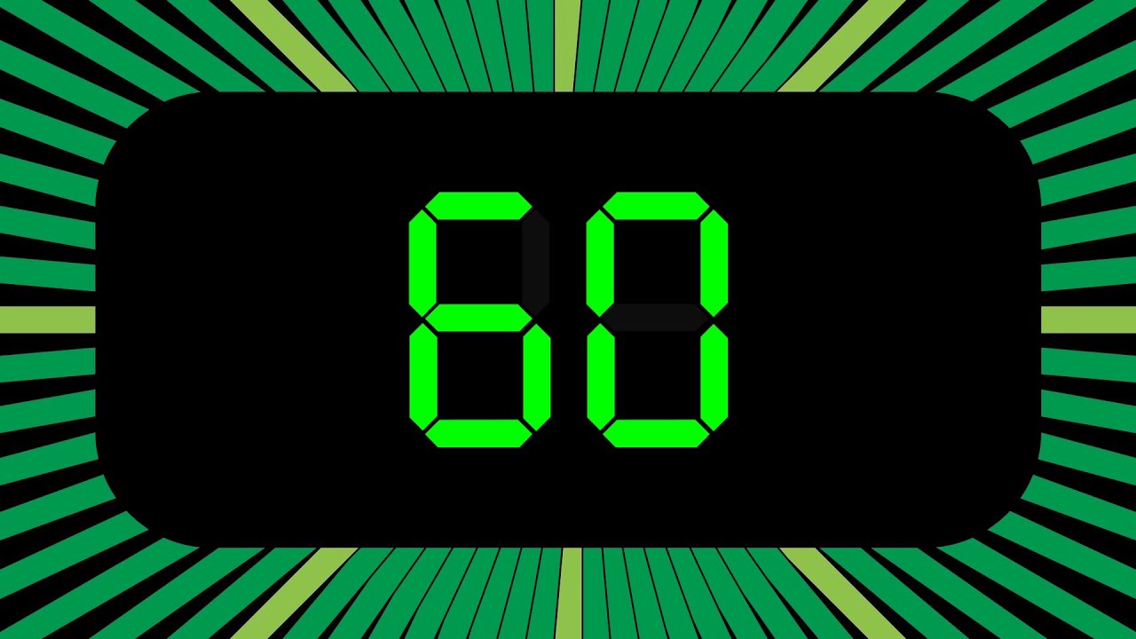 60 Second Digital Countdown - YouTube