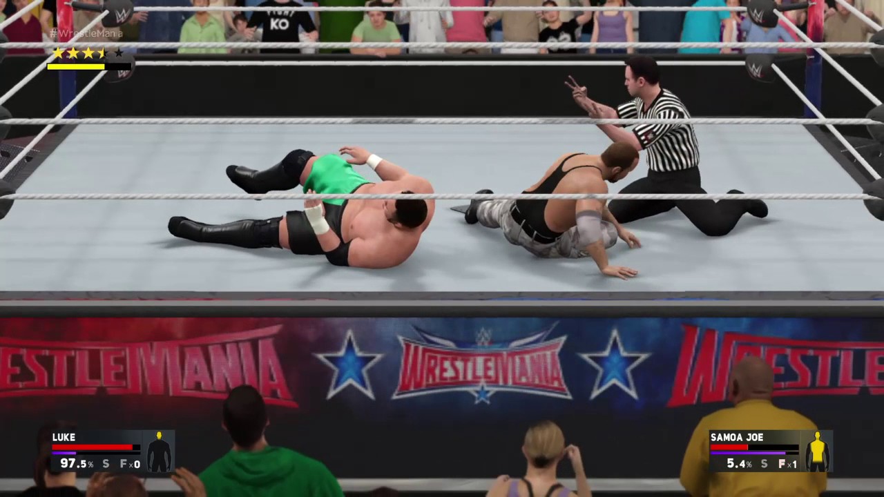 WWE 2K17 Bushwhacker Luke vs Samoa Joe - YouTube