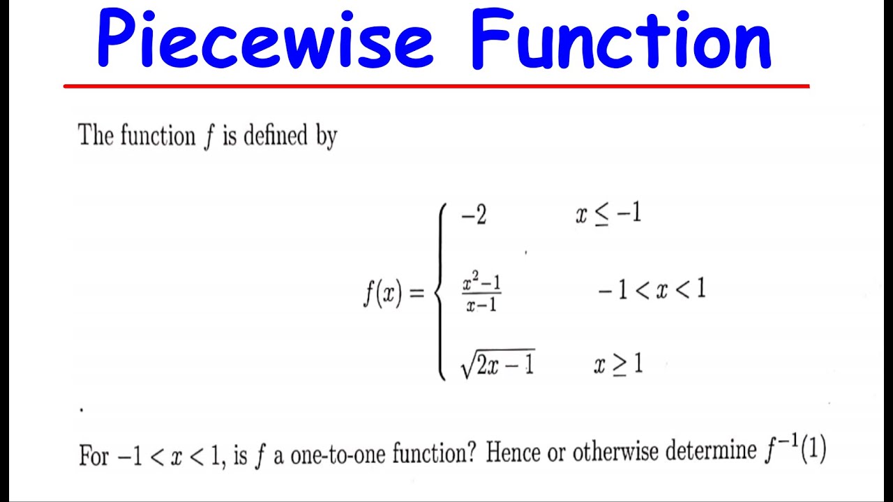 Piecewise Functions Made Easy | Math Tutorial - YouTube