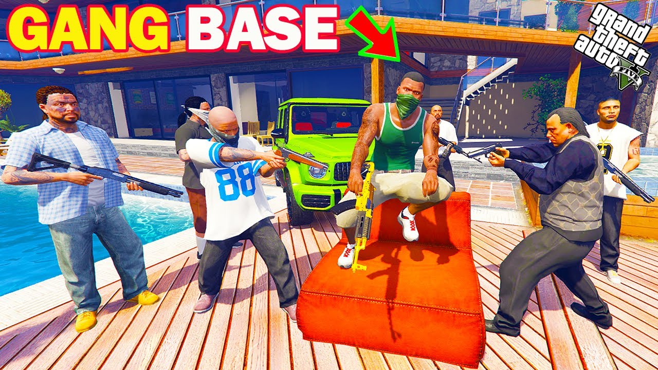 Franklin Upgrade his House into GANG BASE in GTA 5 | Shinchan and Chop ...
