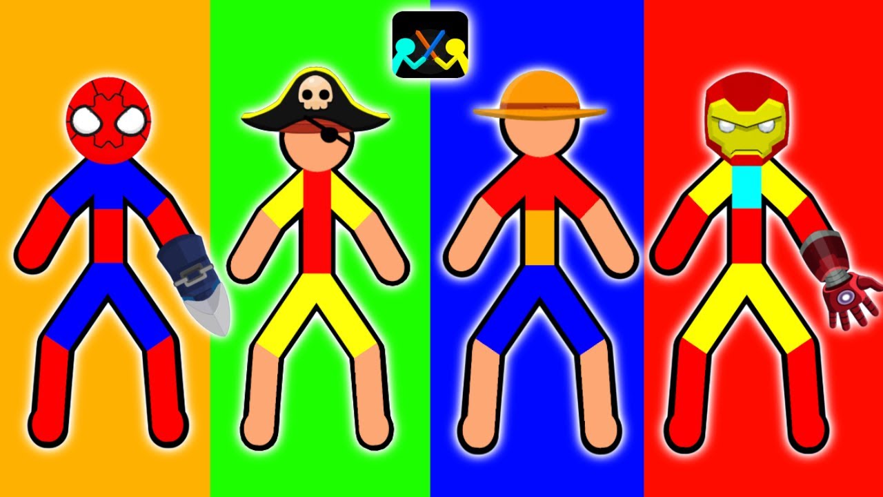 Supreme Duelist Stickman Party R4RPeG Random Weapon 1 2 3 4 Player ...