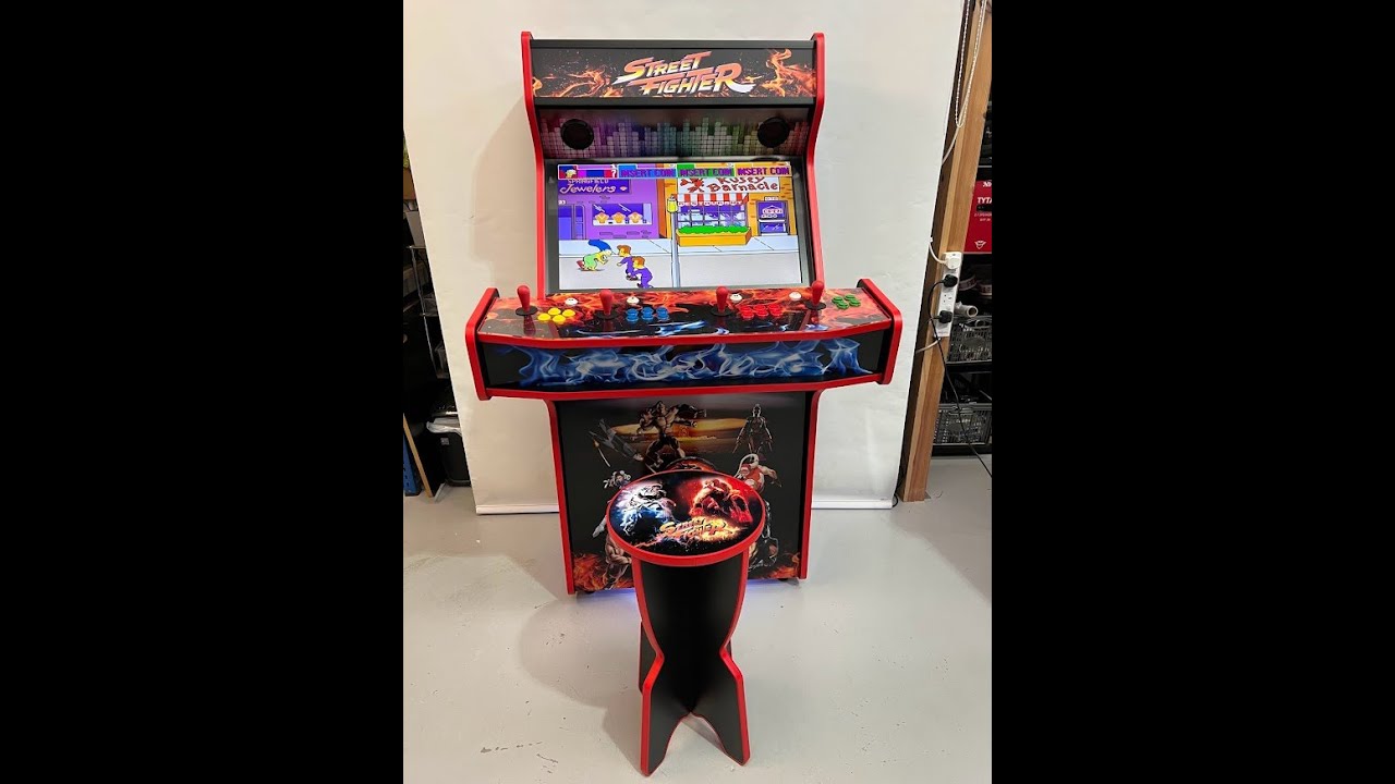 Street Fighter Upright 4 Player Arcade Machine, 32″ screen, 120w sub ...