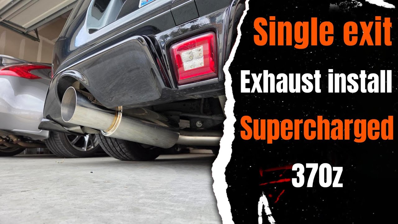 Supercharged 370Z Gets a Proper Exhaust | 3” Single Exit Install - YouTube