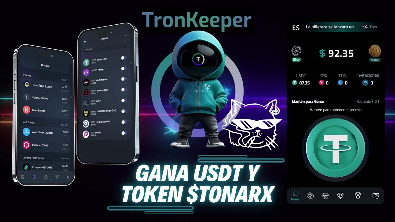 "¡GANA USDT con el Airdrop de TronKeeper Wallet! 🚀 Gana Tokens $TONARX ...