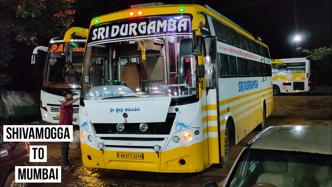 SHIVAMOGGA to MUMBAI by SRI DURGAMBA TRAVELS' NON AC SLEEPER BUS | Full ...