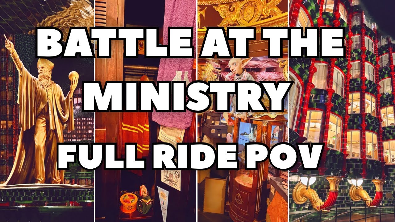 BATTLE AT THE MINISTRY Full Ride POV - how to walk on Epic Universe’s ...