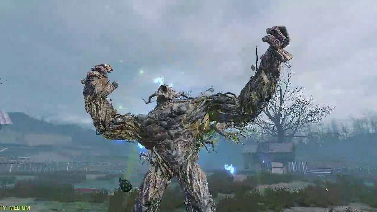 Fighting tree monster in - YouTube