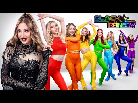 Rainbow Gymnast vs Black Gymnast! How to Sneak Rainbow Food at School?