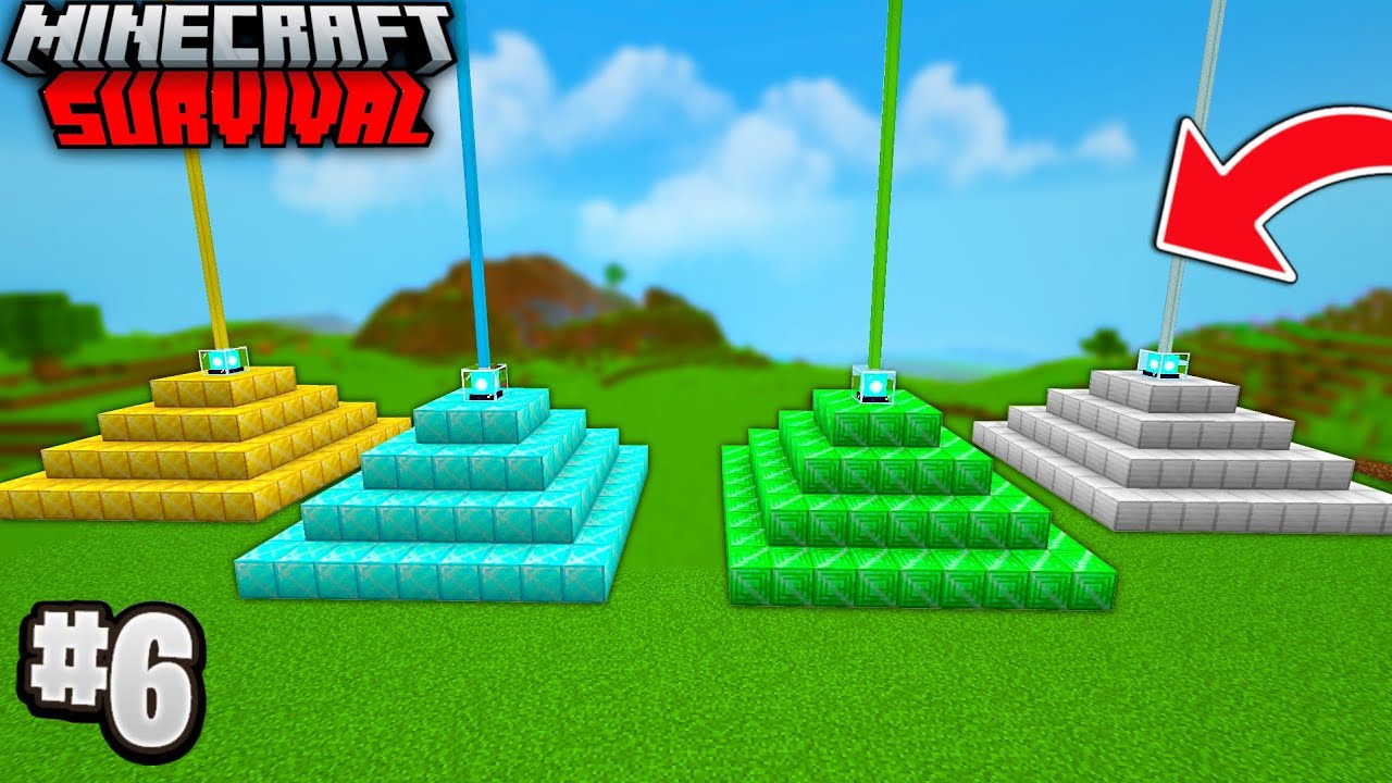 I Made Full DIAMOND BEACON in Minecraft (#6) - YouTube