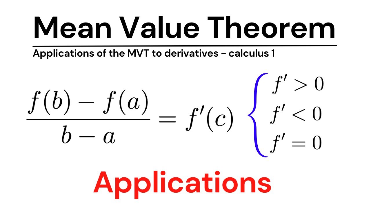 Mean Value Theorem Applications To Derivative Statements YouTube mean-value-theorem-applications-to-derivative-statements-youtube