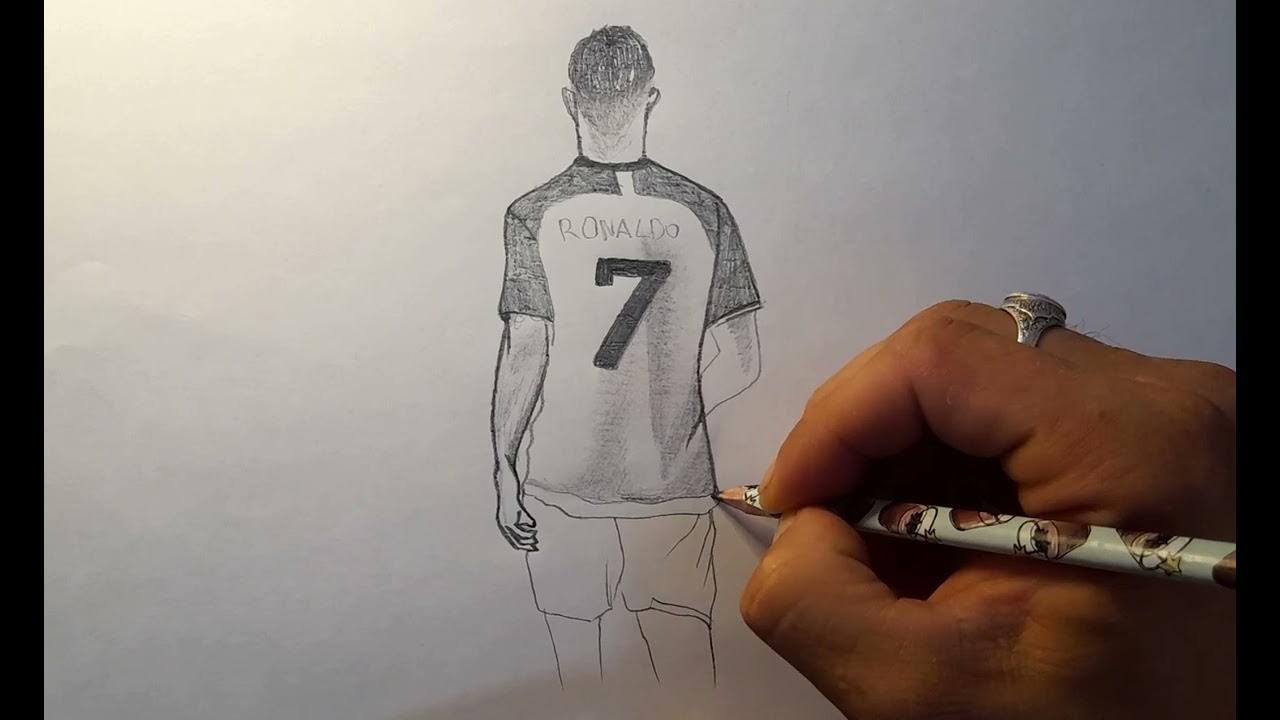 How to draw Cristiano Ronaldo, Ronaldo Pencil Sketch, Cr7 From Al Nassr ...