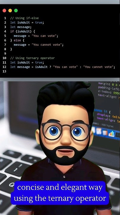Javascript tip part 4: Ternary Operator 🧑‍💻 #shorts #coding #javascript #tips - YouTube