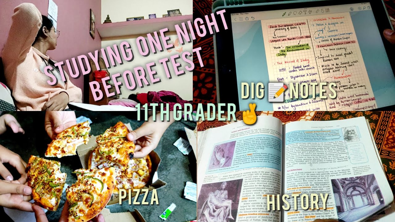 Studying one night before Unit test 3 of 2 subjects together 😫 - YouTube