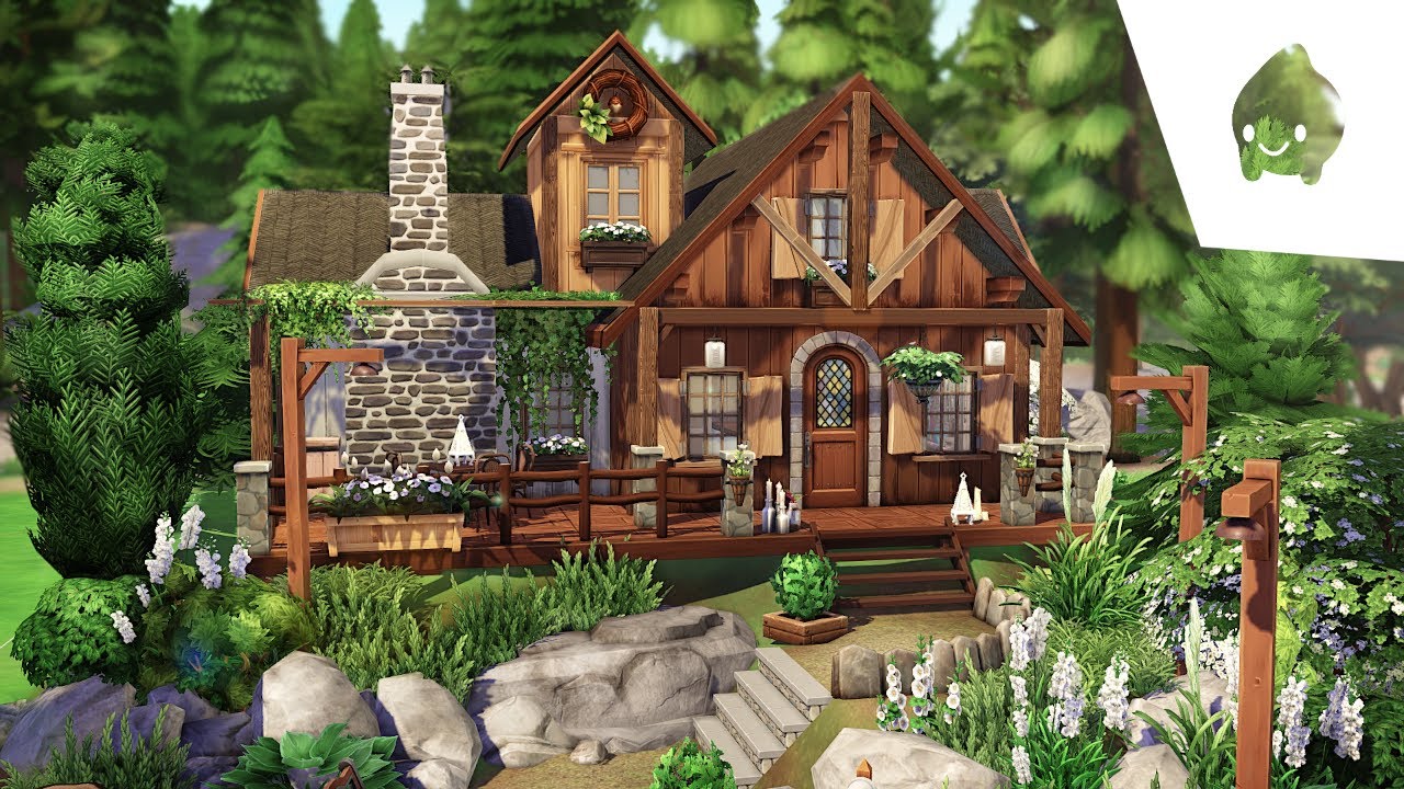 FOREST CABIN 🌲 w/ Paranormal Stuff | THE SIMS 4 - Speed Build (NO CC ...