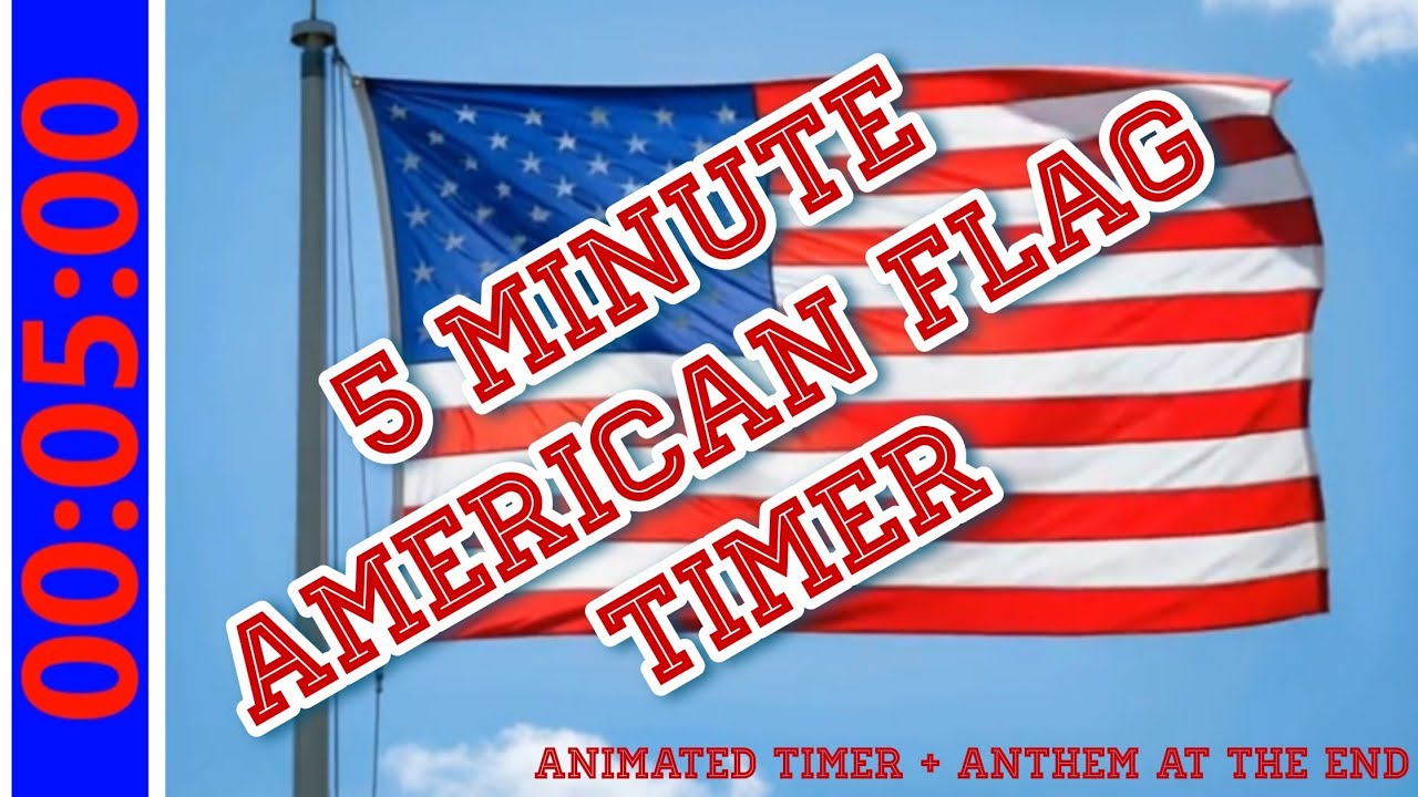 MAGA 5 Minute American Flag Timer 🇺🇸 | Silent Countdown – Ends with U.S ...