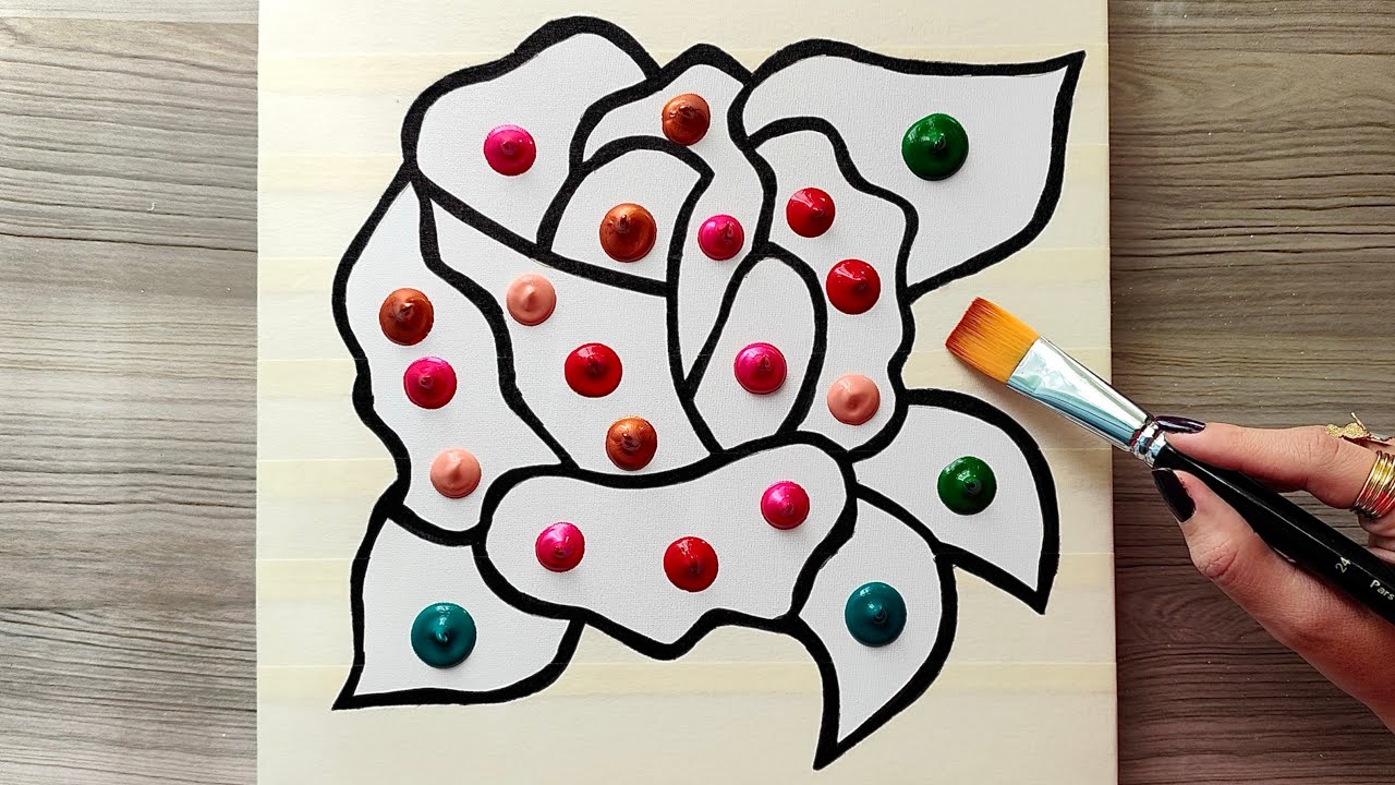 Easy Rose Painting Tutorial for Beginners | Simple Painting 🌹 - YouTube