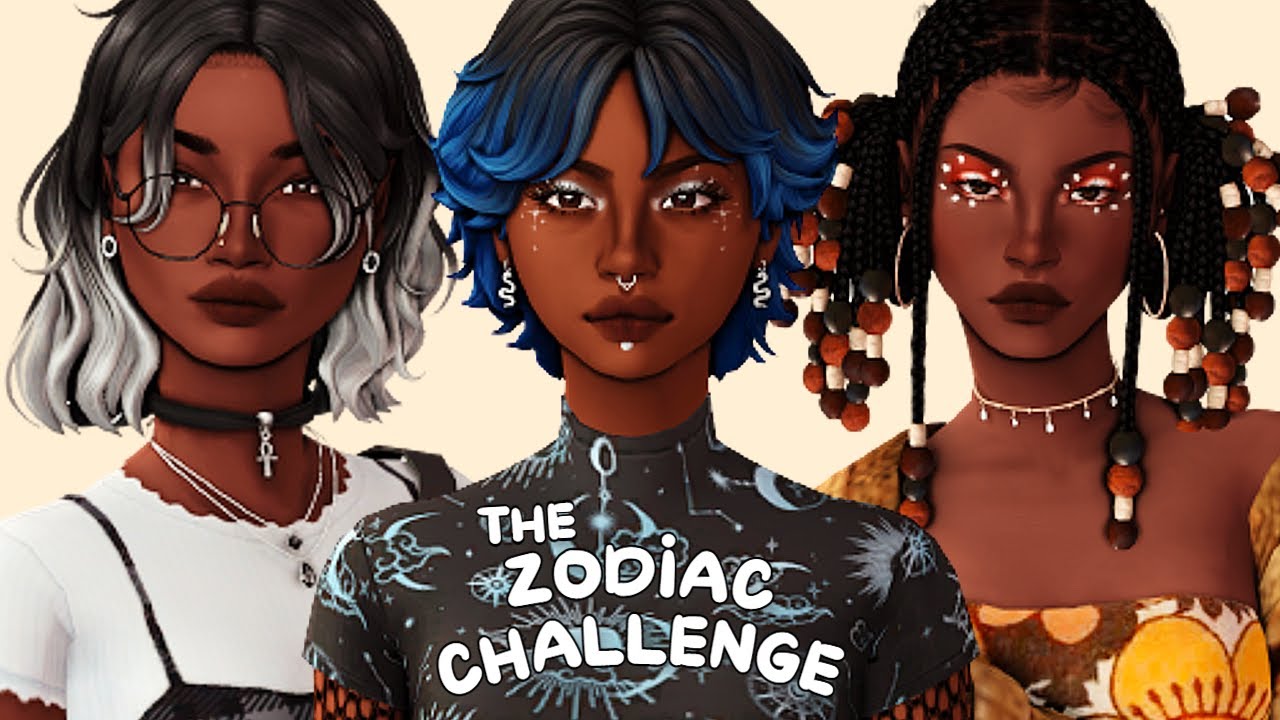 ZODIAC SIMS 🦋 w/ CC LINKS! | Sims 4 Create A Sim - YouTube