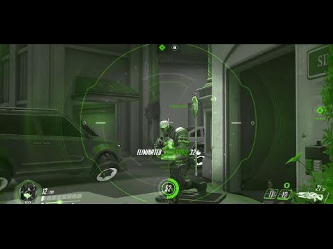 Widowmaker sits on Soldier 76's face