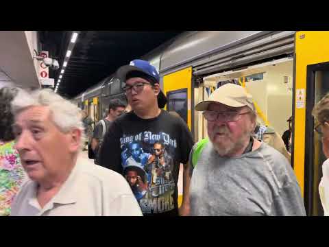 Sydney Trains Tangara T102 + T101 at Town Hall Station - YouTube