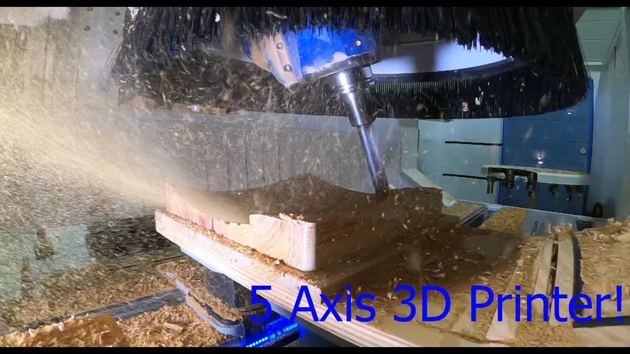 Homag 5 Axis 3D printer (P-115 in reverse and at 240 fps) - YouTube