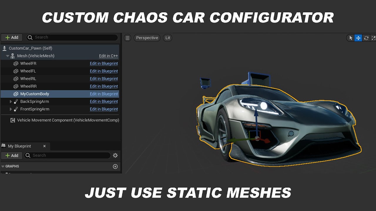 UE5 - Custom Chaos Car Configurator - YouTube