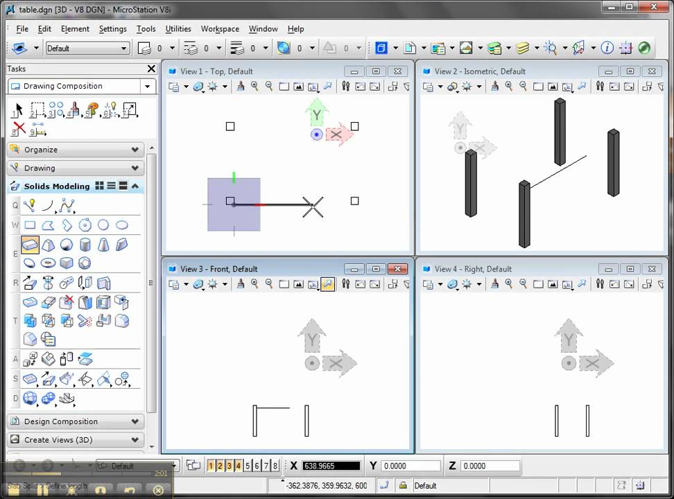 Basic MicroStation 3D modeling: Primitive Solid - YouTube