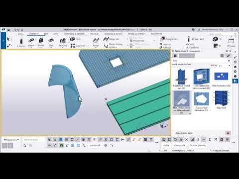 Learn Tekla Structures 2020 - Silent Tutorials - 13 Slab rebars - Custom component - YouTube