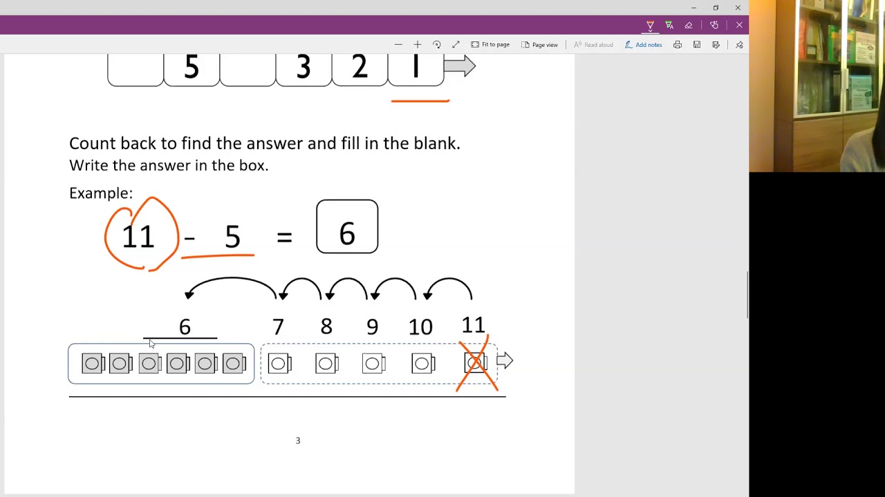 K2 Math Lesson 19 (Mar 14) Subtraction Within 20 - YouTube