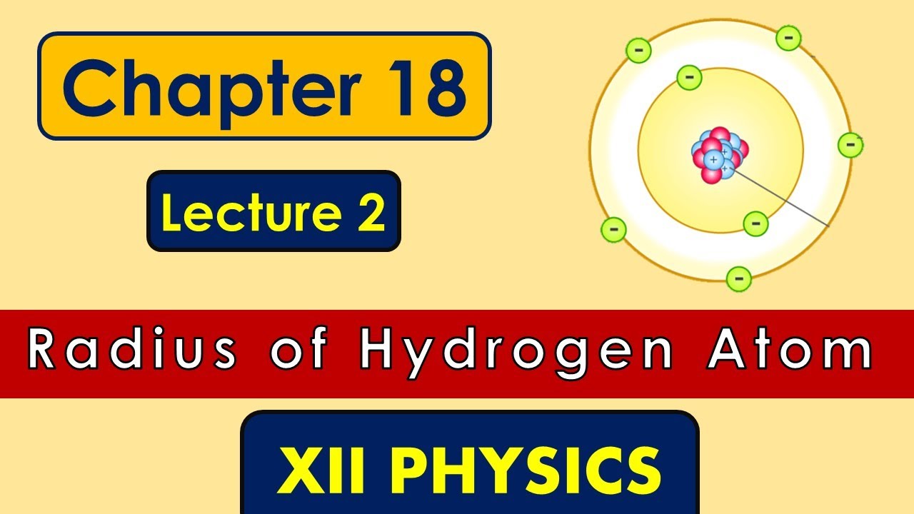 Radius of Hydrogen Atom | Lecture 2 | Chapter 18 | XII Physics - YouTube